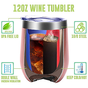 After School Snack Mug.Teacher Gifts for Women.Year End Graduation Gifts,Thank You Gifts,Christmas Gifts for Teachers Wine Tumbler(12oz Rose Gold)