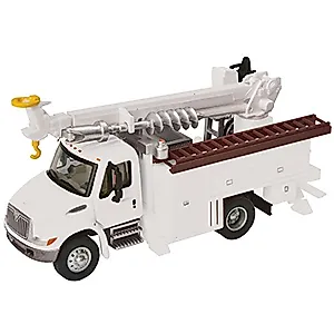 Walthers SceneMaster MOW White Utility Truck Drill