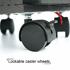 HOUSEBOOK - 2 Packs Premium Wooden Plant Stand Caddy 30cm Square Garden Plant Pot Trolley 360 Deg Movable, Waterproof Planter Caddy, 12", Wholesale Available, 30cm, Holds Up 240 Lbs, Black