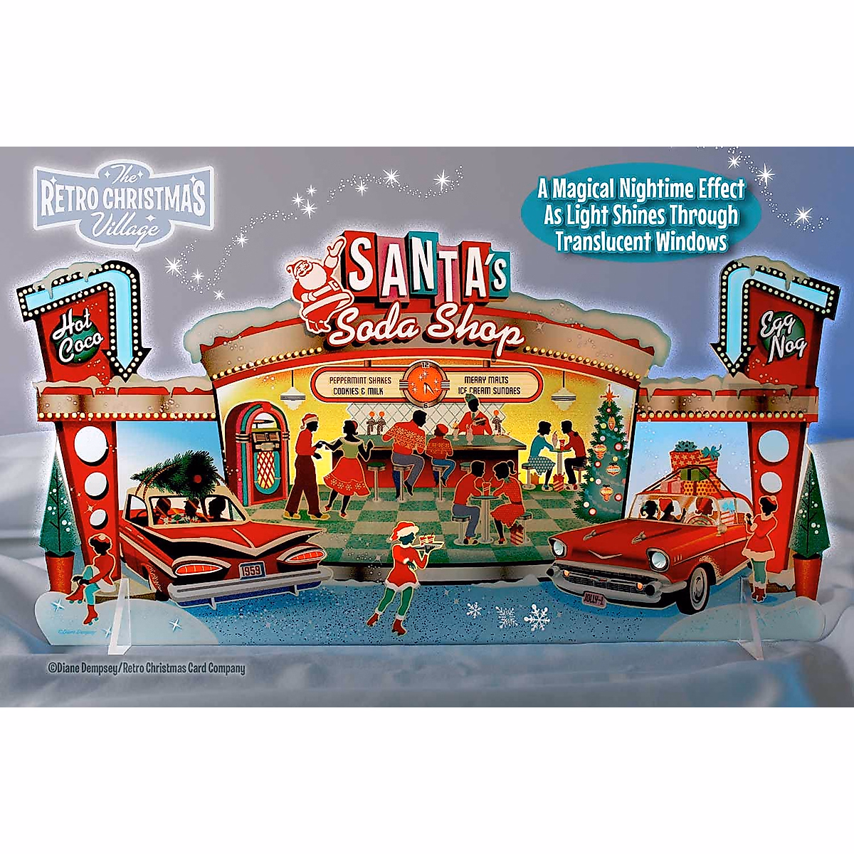 Santa's Soda Shop | The Retro Christmas Village Table Top Display