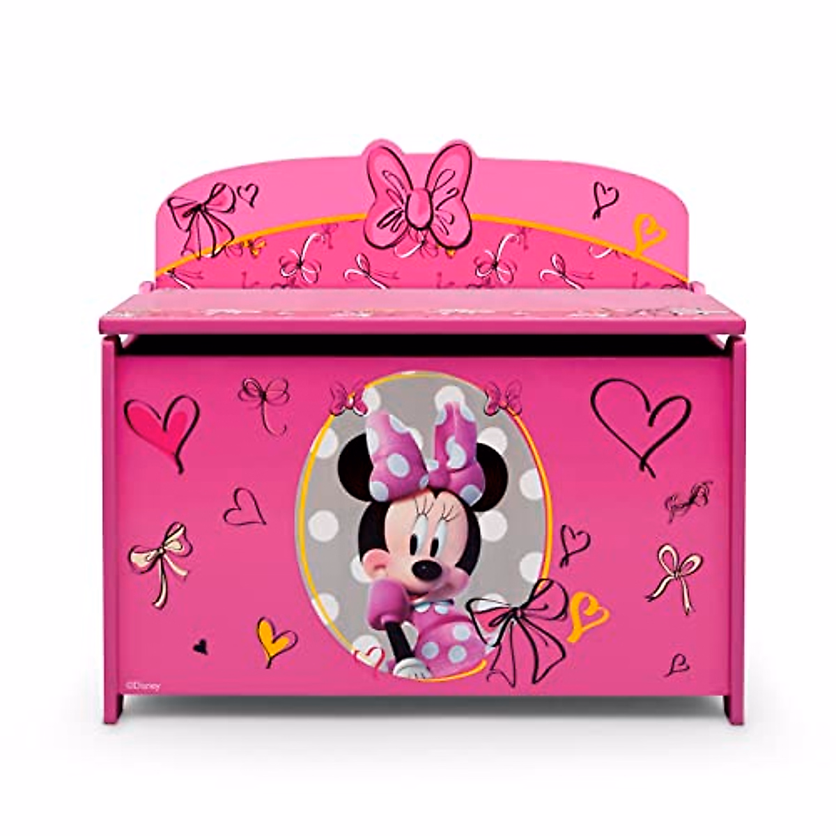 Delta Children Minnie Mouse Sleep & Play Toddler Bed and Toy Box -Bedroom Set