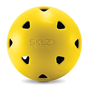 SKLZ Impact Limited-Flight Practice Baseball, Softball, and Mini Balls (Softballs, 8 Pack), Black/Yellow