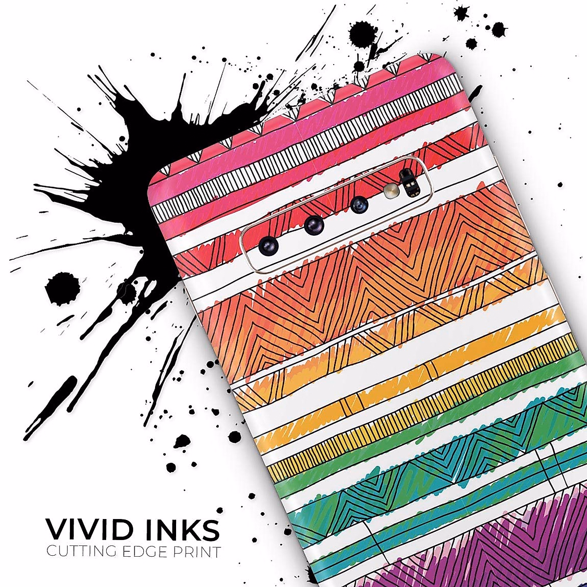 DesignSkinz Crayon Colored Doodle Patterns Protective Vinyl Decal Wrap Skin Cover Compatible with The Samsung Galaxy S20 (Screen Trim & Back Glass Skin)