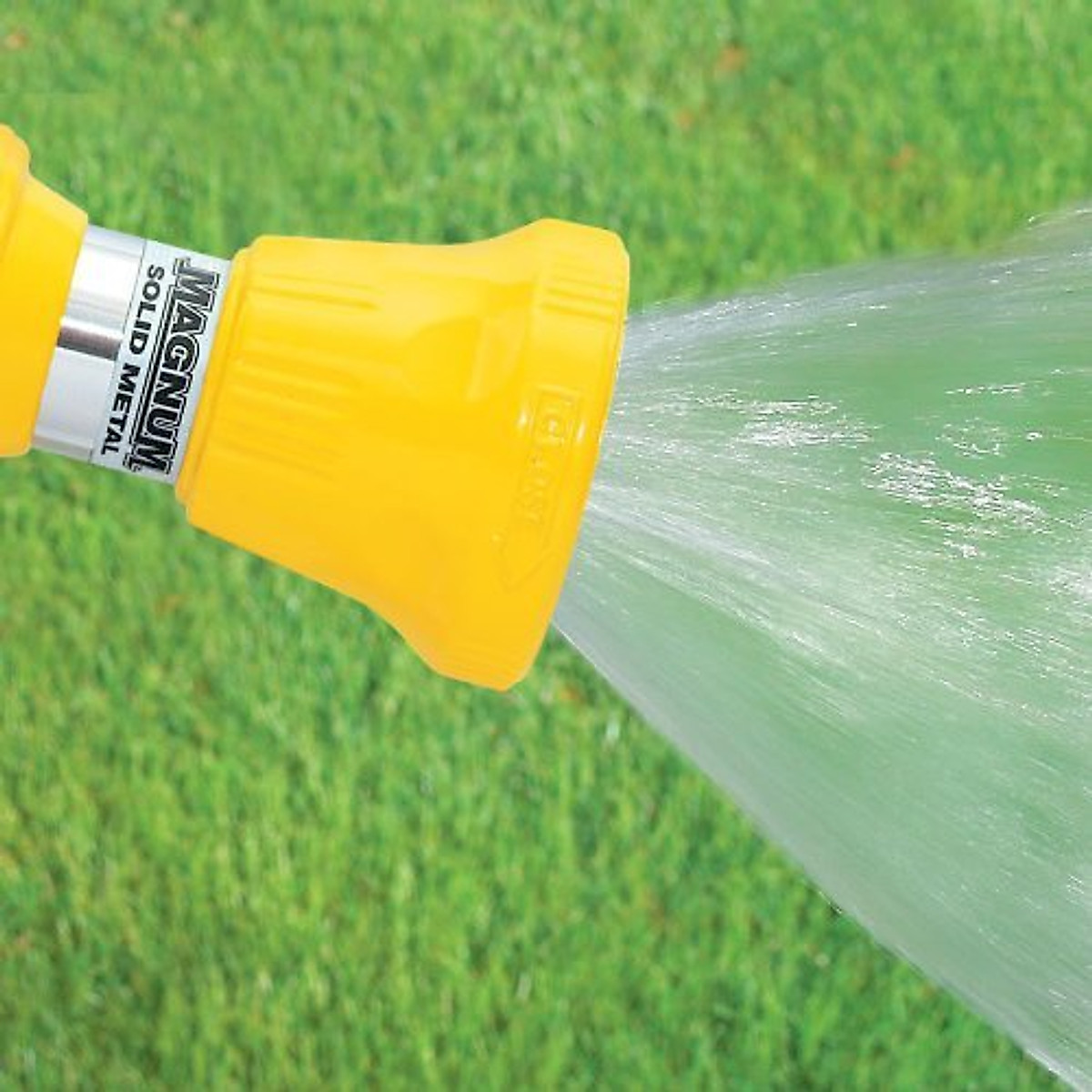 Underhill Garden Water Hose Nozzle, Sprayer, 37 GPM 80 PSI, 3/4-Inch Thread Inlet, Jet, Soak, Fan, Attachment, Heavy-Duty Metal and Rubber, Adjustable, Magnum, NG450