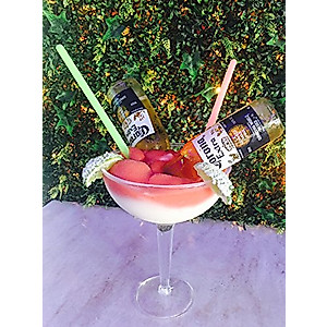 Giant 55 oz margarita plastic cup. Fishbowl glass