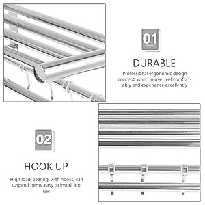 Stainless Steel Towel Rack Hanging Wall Basket Kitchen Shelf Bathroom Shelf Organizer Kitchen Storage Rack Soap Dish Holder Shelf Bathroom Shower Towel Wall Rack Bathroom Organizer