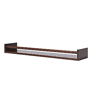 Wall Hanging Magazine Rack Newspaper Holder Wood Book Shelf Storage Rack Display Rack Decor Bedroom Living Room MUMUJIN (Color : A, Size : 80X16X8.5CM)