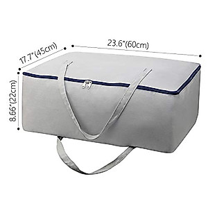 iwill CREATE PRO Breathable Canvas Soft Storage Bag with Handles, Light Gray, 3pcs