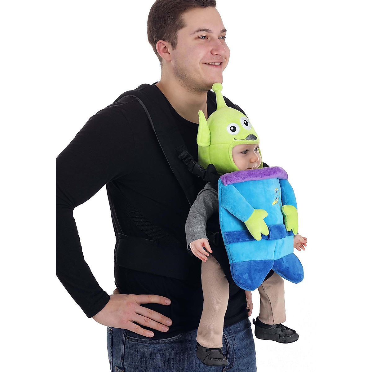 elope Disney Toy Story Little Alien Space Men Baby Carrier Cover Costume, Infant Halloween Costume Character Standard - Multicolor