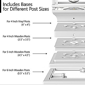 Davinci Lighting Edison Solar Outdoor Post Cap Lights - 4x4 5x5 6x6 - Bright LED Light for Fence Deck Garden or Patio Posts - Pearl White (1 Pack)