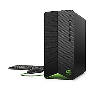 HP Pavilion Gaming Desktop, 10th Generation Intel Core i5-10400F Processor, NVIDIA GeForce RTX 2060 Graphics, 16 GB RAM, 512 GB SSD, Windows 11 Home (TG01-1260, Shadow Black)