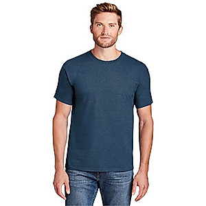Hanes Unisex Beefy-T® T-Shirt L Heather Blue