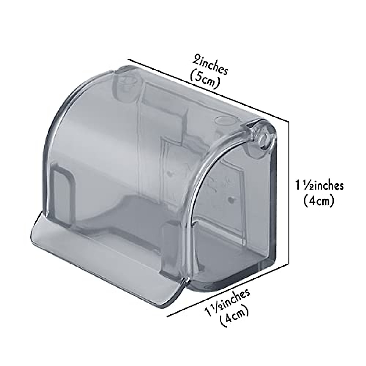 2 Pcs Plastic Razor Holders with Cover for Shower Wall, Self Adhesive Waterproof Razor Rack for Bathroom, Compatible with Fusion 5 Proglide, Mach 3 Classic(Grey)