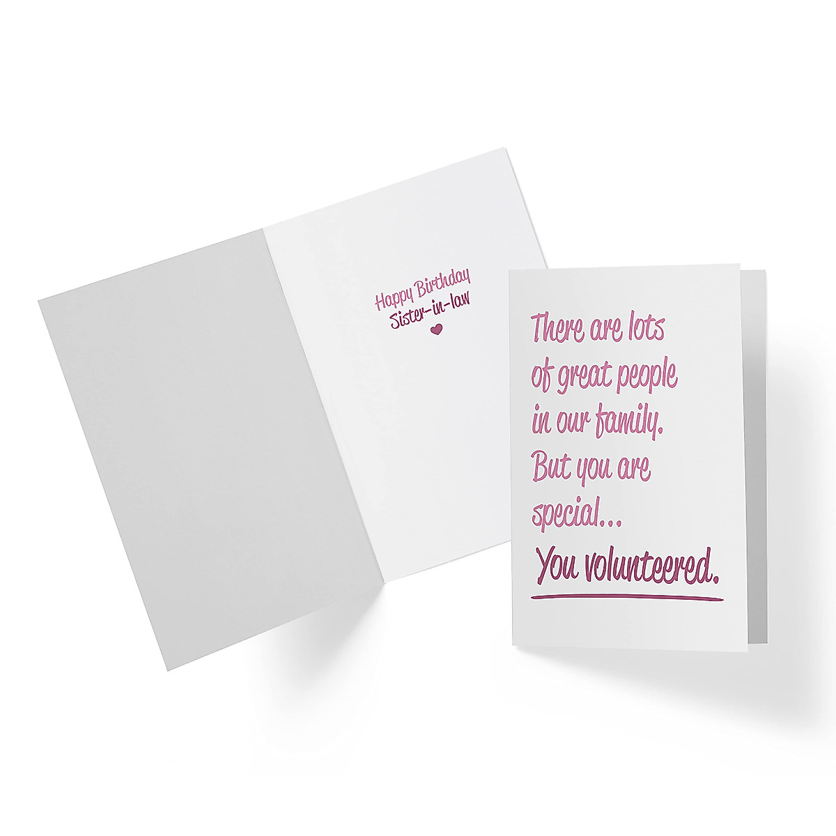 Karto Sweet and Funny Birthday Card For Sister In Law, Single Large 5.5 x 8.5 Greeting Card, Sister In Law Birthday Card, Birthday Cards For Sister In Law Volunteered Sister