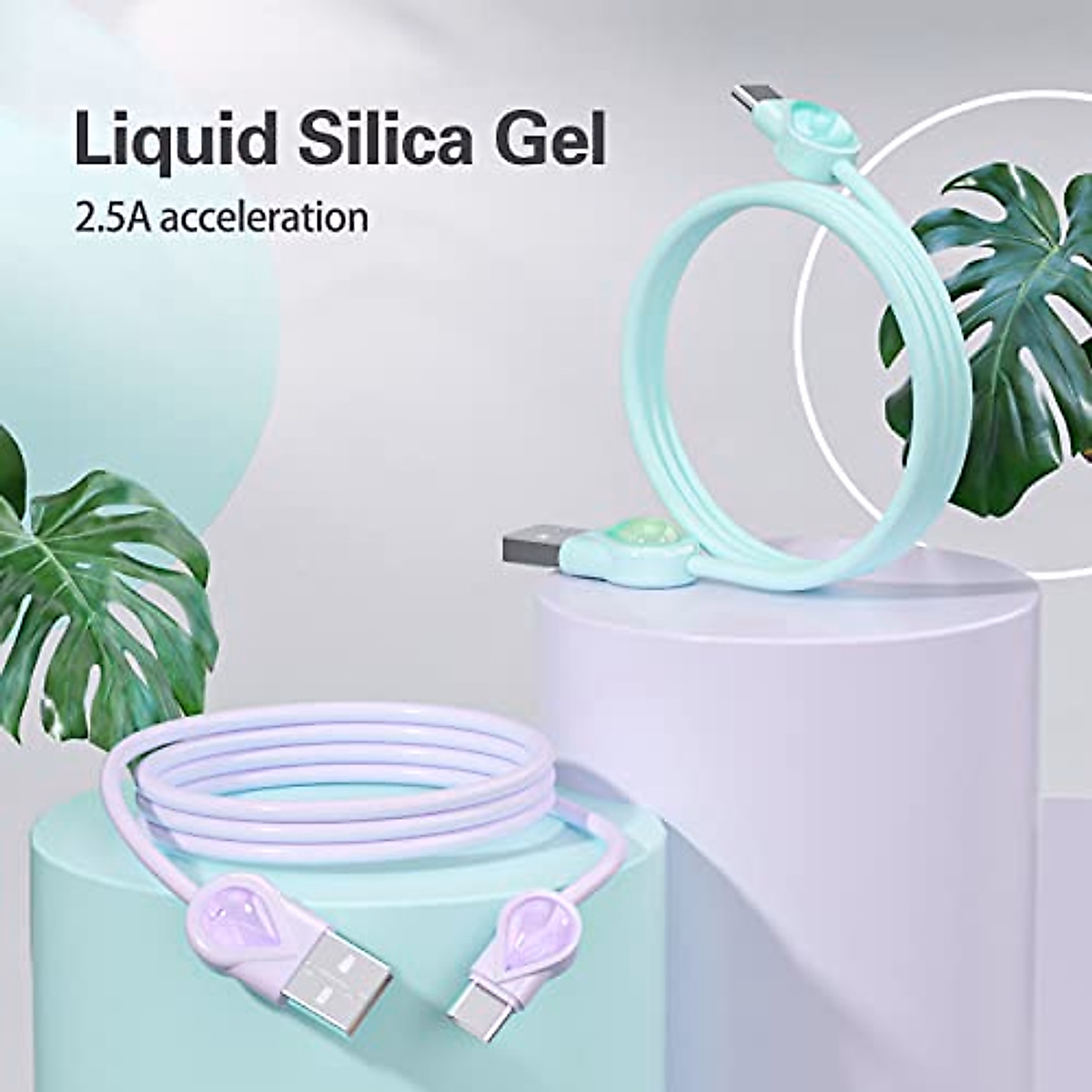 BGNTBUK Extension Cord 1m 3A Silicone Data Cable Mobile Phone Color Fast Charging Line Liquid Soft Plastic Flash Charging Cable Dc97-16782a