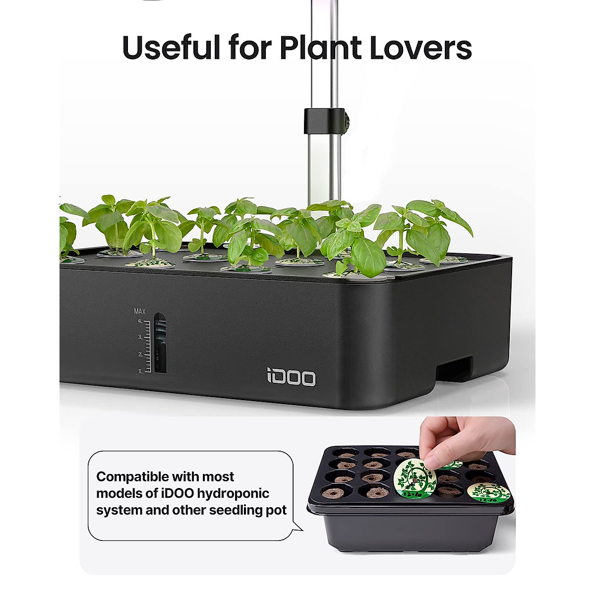 iDOO 102Pcs Seed Pot Labels Sticker, PVC Round Peel and Stick Hydroponic Garden Label, Plant Grow Basket Label