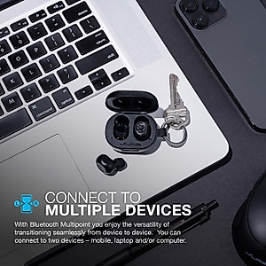 JLab JBuds Mini True Wireless Bluetooth Earbuds + Charging Case, Charcoal Black, IP55 Sweat and Dust Proof, Bluetooth Multipoint, Be Aware Audio, 3 EQ Sound Settings, Crystal Clear Calls