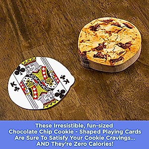 GAMAGO Cookie Playing Cards - Cookie Shaped Deck of Cards to Play Your Favorite Card Games for Birthdays, Stocking Stuffers, White Elephant