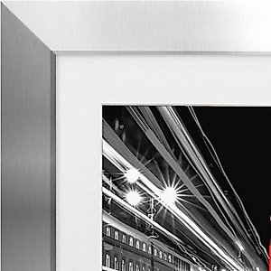 Americanflat 11x14 Picture Frame in Silver - Displays 8x10 with Mat or 11x14 Without Mat - Engineered Wood with Shatter Resistant Glass - Horizontal and Vertical Formats for Wall