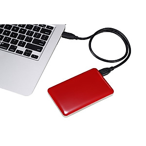 BIPRA U3 2.5 inch USB 3.0 NTFS Portable External Hard Drive - Red (80GB)