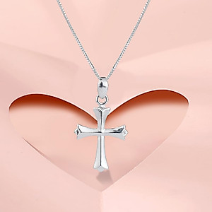 LUKIENY Dainty Sterling Silver Cross Necklace for Girls First Communion Gifts for Girls Confirmation Gifts for Teenage Girl Baptism Gifts Goddaughter Gifts (cross necklace for girls)