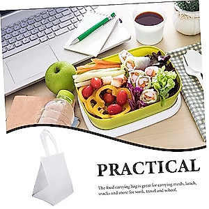 SWOOMEY 5pcs Insulation Bags Grocery Shopping Bags Disposable Cooler Sealer Bags Hot Cold Bag Cake Delivery Bags Grocery Carrier Bags Non-woven Fabric White Small Cooler Bag