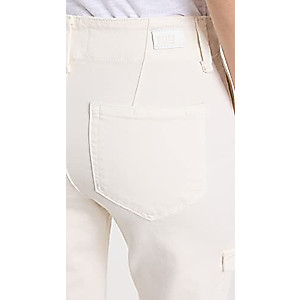 PAIGE Women's Christy Cargo Pants, Quartz Sand, Off White, 27