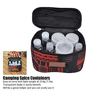 SALUTUY Seasoning Containers,9 Boxes Transparent Spices Container Set with Storage