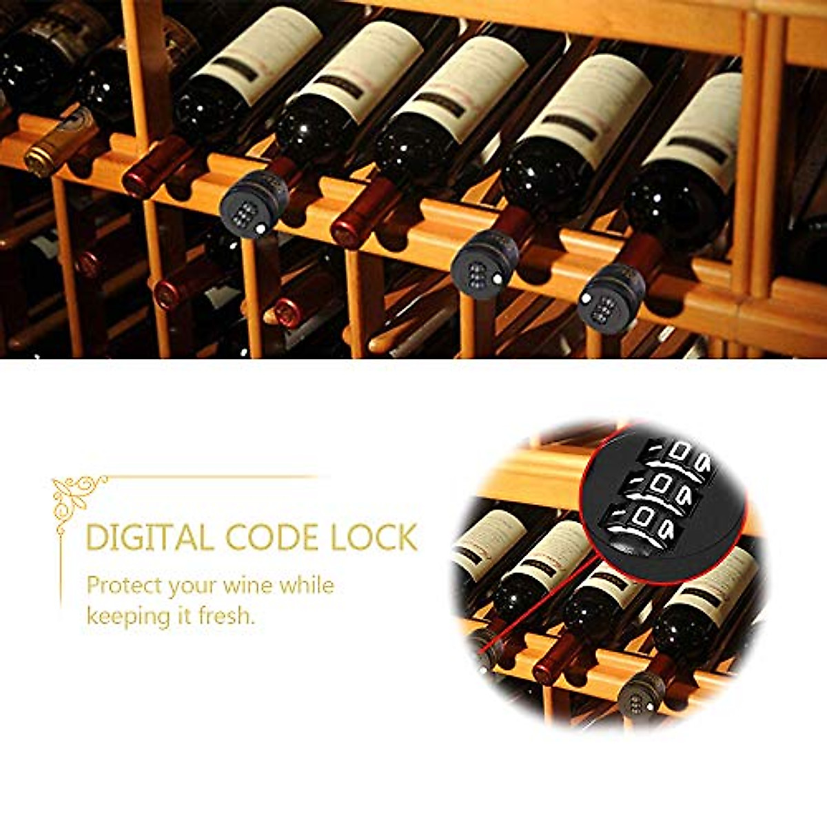 Lockwish Bottle Password Code Lock Wine, Bottle Password Lock Top ...