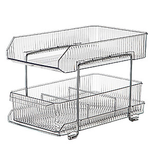 Medicine Cabinet Organizer, Multi Purpose Kitchen Under Sink Organizers, Pull Out Kitchen Pantry Shelf Cupboard, Home Organization for Kitchen Pantry, Desktop, Toiletry, Hair Products,