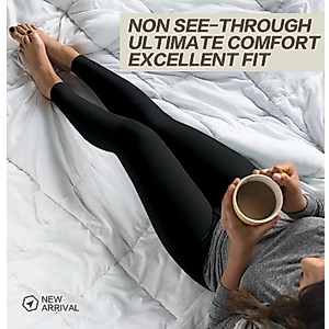 3 Pack Leggings for Women-No See-Through High Waisted Tummy Control Yoga Pants Workout Running Legging Large-X-Large