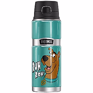 Scooby-Doo Ruh Roh Face, THERMOS STAINLESS KING Stainless Steel Drink Bottle, Vacuum insulated & Double Wall, 24oz
