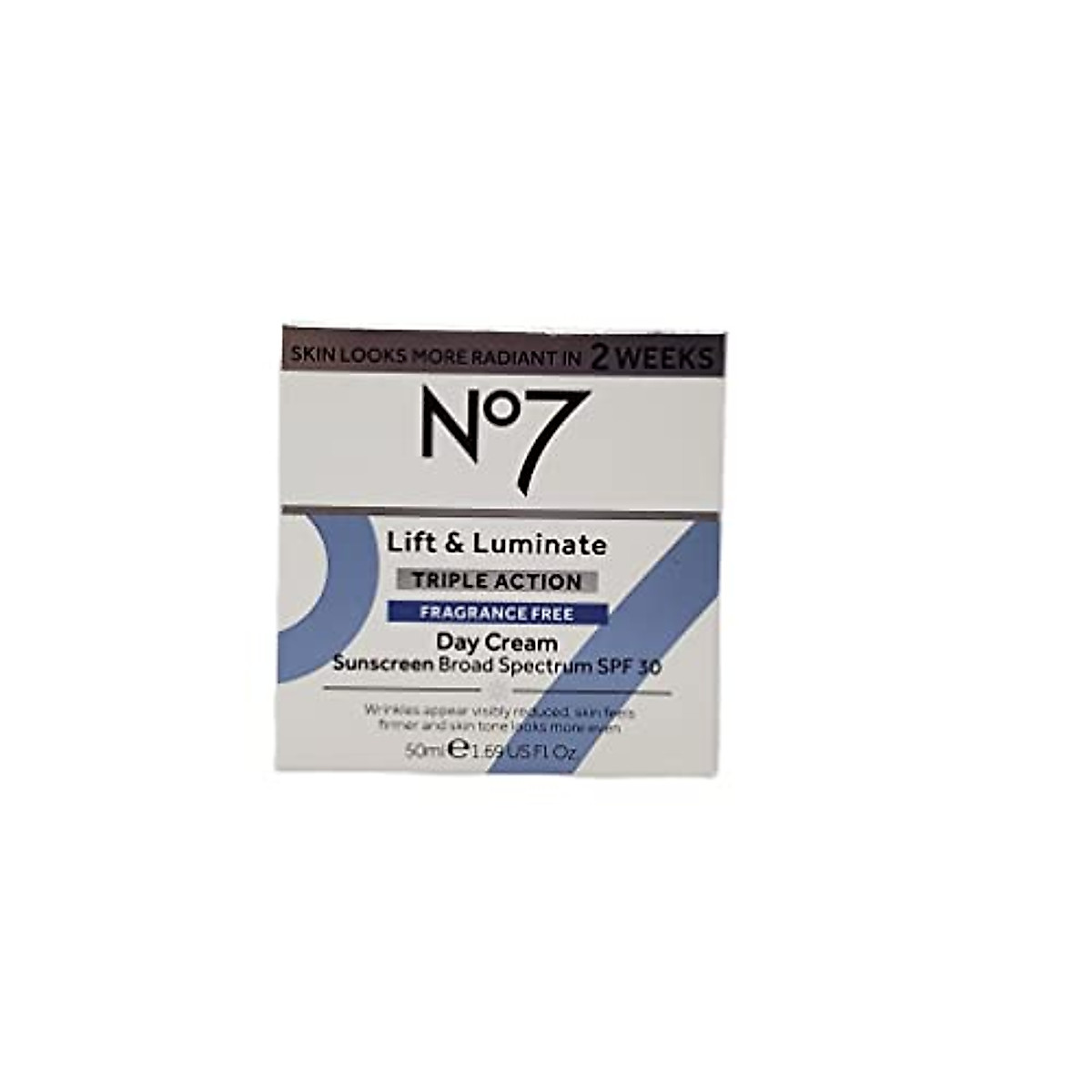 No. 7 No 7 Early Lift and Luminate Triple Action Fragrance Free Face Cream - Day and Night Bundle - 1.69 fl oz Each - Fragrance Free Day and Night Cream by No 7 - SPF 30 in Day Cream, White