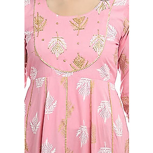 AnjuShree Choice Women Indian Party wear Rayon Kurti Pink