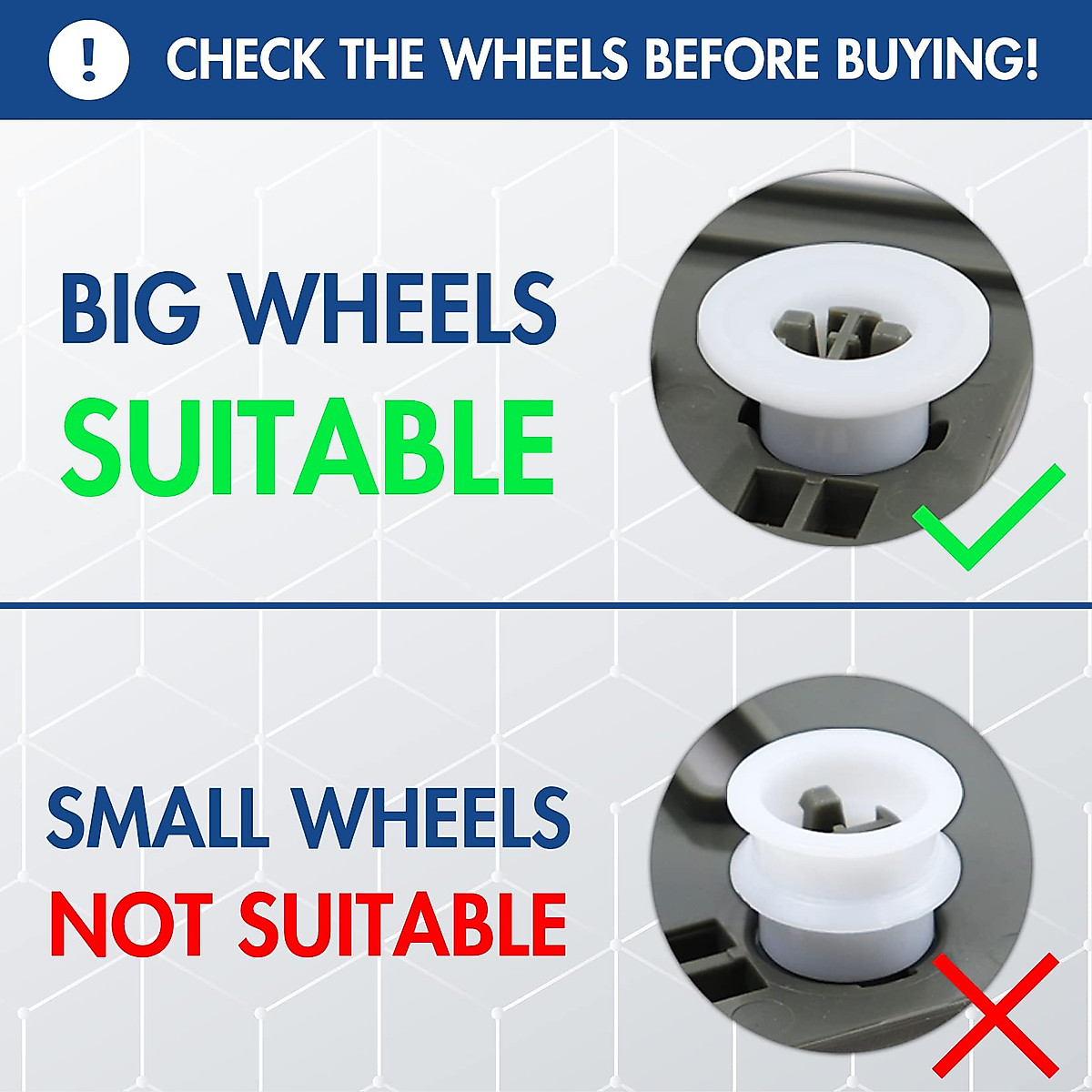 2 Packs W10350375 UPGRADED Dishwasher Replacement Top Rack for kenmore whirlpool Dishwasher Parts, Replace W10712395 AP5957560, Dishwasher Upper Rack Parts Fit for WDT730PAHZ0 WDTA50SAHZ0 WDT970SAHZ0