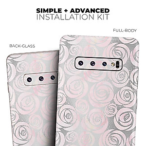 DesignSkinz Karamfila Silver & Pink Marble V15 Protective Vinyl Decal Wrap Skin Cover Compatible with The Samsung Galaxy S20 (Screen Trim & Back Glass Skin)