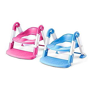GPCT [Portable] 3-in-1 Kids Toddlers Potty Training Seat W/Step Stool. Sturdy, Comfortable, Safe, Built in Non-Slip Steps W/Anti-Slip Pads. Excellent Potty Seat Step Trainer- Boys/Girls/Baby-Pink