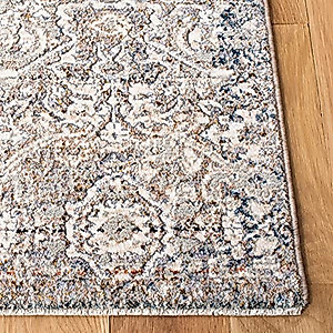 Safavieh Limitee Collection 4' x 6' Beige/Beige LIM771B Distressed Premium Viscose Living Room Dining Bedroom Accent Rug