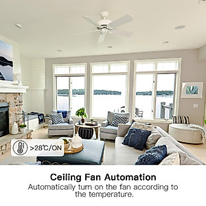 TREATLIFE Smart Ceiling Fan Control, 4 Speed Fan Switch for Ceiling Fan, Neutral Wire Required, Smart Home Devices that Works with Alexa and Google Assistant, Remote Control, Schedule, No Hub Required