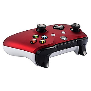 eXtremeRate Red Faceplate Cover, Soft Touch Front Housing Shell Case, Comfortable Soft Grip Replacement Kit for Xbox One X S Controller - Controller NOT Included