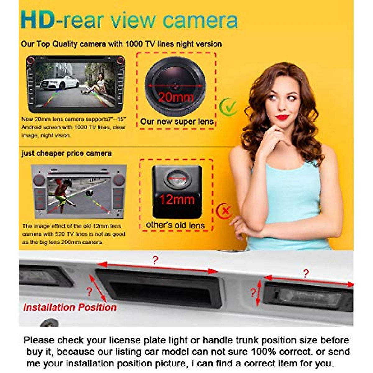 Super HD CCD Sensor Vehicle 20mm 170 Wide Angle Night Vision Rear View IP68 Reverse Backup Camera for Holden Caprice/Commodore/MonaroVX/Ute VY SS VZ/Adventra/Sedan/Commodore VR, VS/Calais VE V6