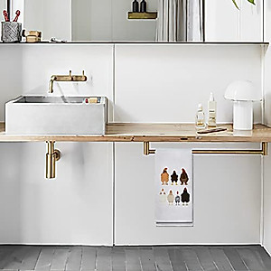 OHSUL Cute Cartoon Chickens Highly Absorbent Kitchen Towels Dish Towels Dish Cloth,Funny Chicken Hand Towels Tea Towel for Bathroom Kitchen Decor,Chicken Lovers Farm Girls Women Gifts