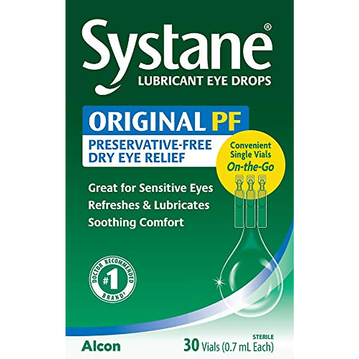 Systane Long Lasting Lubricant Eye Drops Vials Eye Drops, 30 Count (Pack of 1)