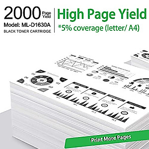 greencycle 1 Pack ML-D1630A Toner Cartridge High Yield Compatible for Samsung ML1630 ML-1630 ML-1630W SCX-4500 SCX-4500W Series Printer