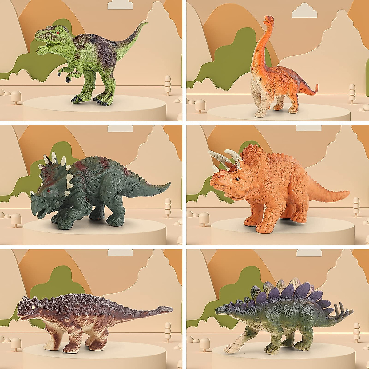 Yutin Dinosaur Car Toys for 2 3 4 5 Year Old Kids Boys, Dino Monster Trucks for Toddler, Pull Back Cars for Children Age 3-5 Christmas Birthday Gift