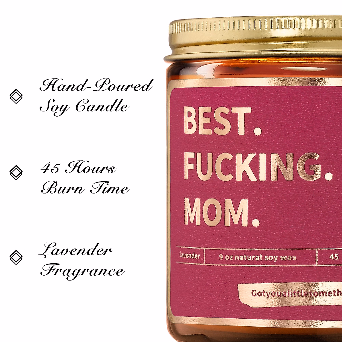 Gifts for Mom from Daughter, Son - Best Mom Ever Candle, Soy Wax, Lavender | Moms Birthday Gift from Kids | Funny Christmas Gift Idea for Mother | Mom's Birthday Gifts from Children, Son, Daughter