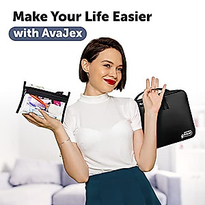 AvaJex Hanging Travel Toiletry Bag for Men & Women - Toiletry Organizer Medium Capacity - Portable Waterproof Hygiene Bag with Detachable Pouches & 5 Compartments for Toiletries Makeup Cosmetics