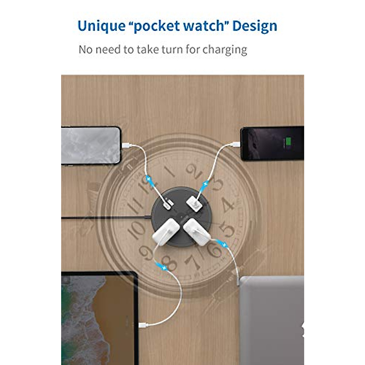 Extension Cord 10 ft, NTONPOWER 3 Widely Spaced Outlets Power Strip with USB Port, Wall Mountable, Flat Plug Extension Cord with USB, Overload Protection for Home, Office, Travel, Dorm Essentials