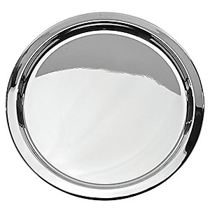 HUBERT® Serving Tray Round Silver Stainless Steel - 20" Dia x 3/4" H
