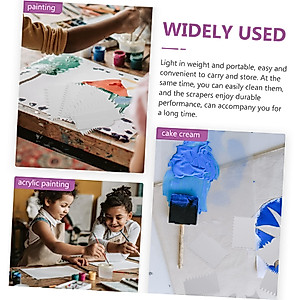 CORHAD 7Pcs Acrylic Painting Scrapers Diy Wave Design Art Scraper Tools for Creative Painting Techniques and Artistic Projects